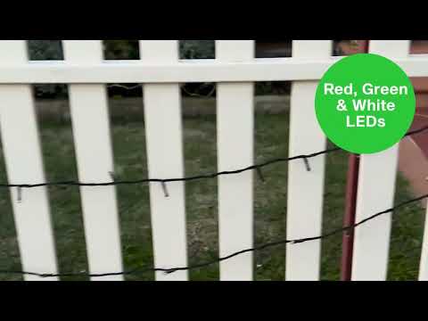 Red, Green & White Solar Fairy Lights by Lytworx