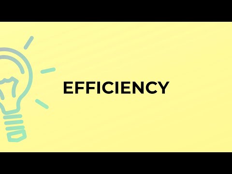 What is the meaning of the word EFFICIENCY?efficiency