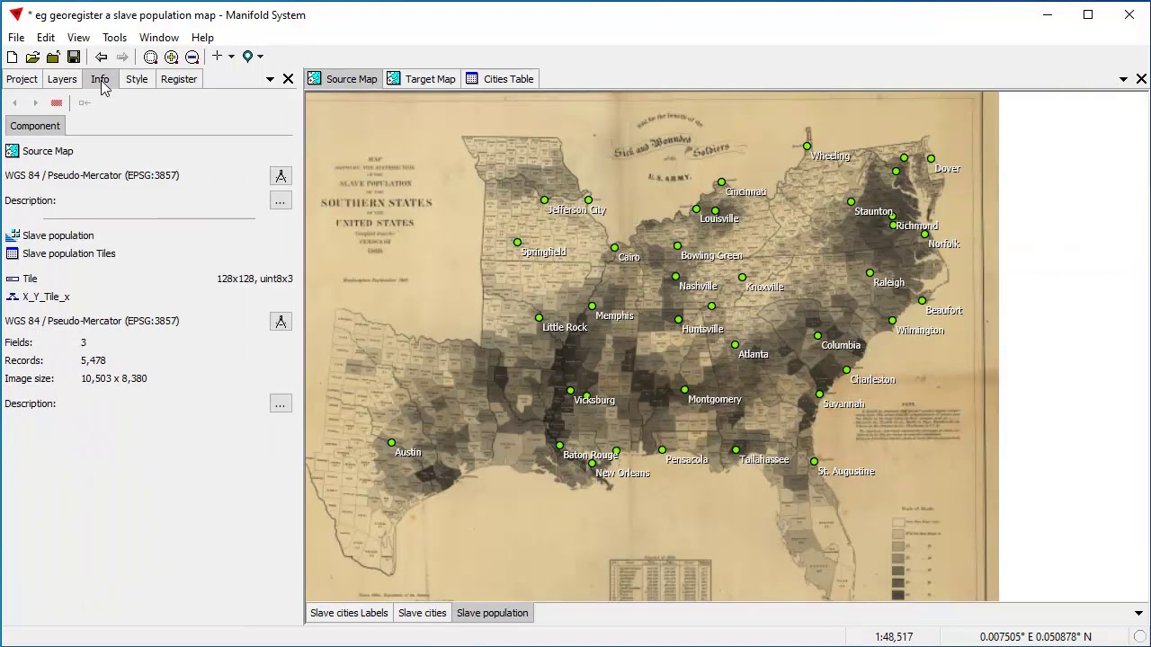 Georeference a Historic Map using a List of Cities