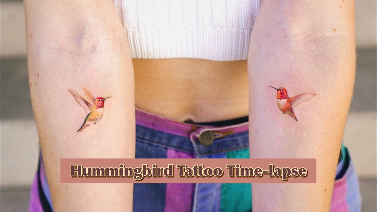 Microtattoo:: Hummingbird tattoo time-lapse
