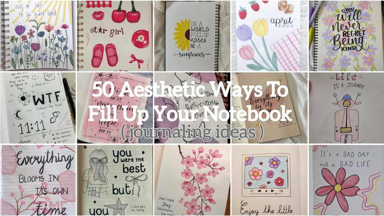2025Aesthetic Notebook Ideas ✨ | Cute Ways to Fill Your Empty Notebook 📔💌