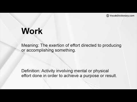 Work Meaning