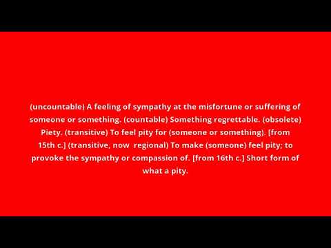what is the meaning of pity.