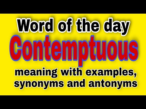 #Rk Deep learning #Contemptuous meaning with examples, synonyms and antonyms|| Shorts