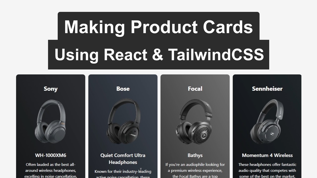 How To Create Reusable Product Cards in React + Tailwind CSS FAST | UI Design