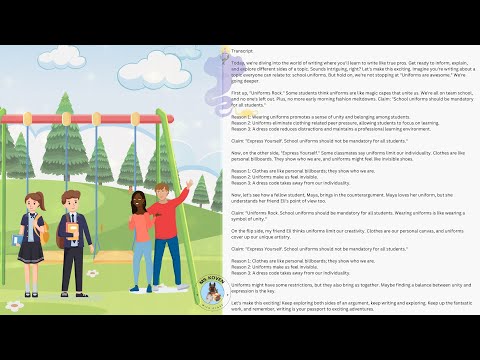 Exploring Different Sides of an Argument: School Uniforms Persuasive Writing
