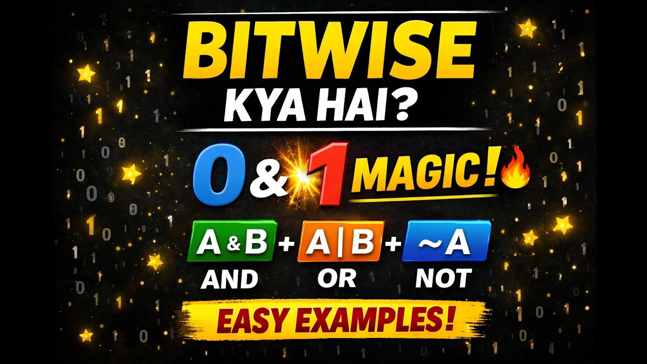 Bitwise Operators Finally Explained 🔥 (No Confusion)