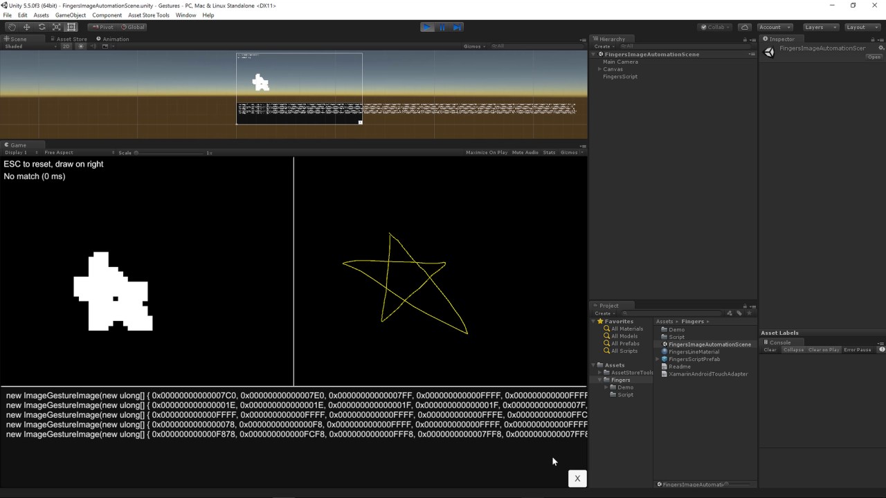 Image and Shape Gesture Recognition for Unity - Automating