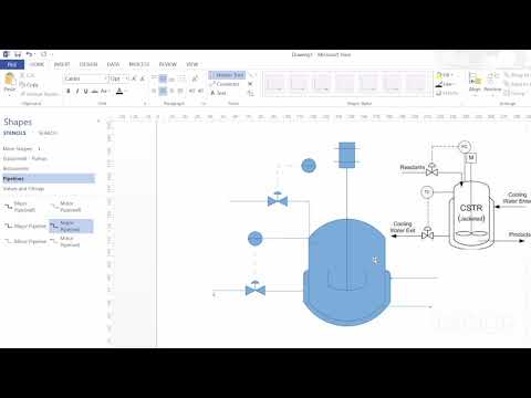 How to draw a Standard Process Flow Diagram (PFD) on MS Visio. #msvisio #chemicalengineering