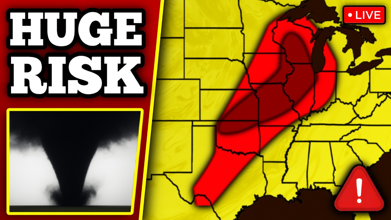 🔴 BREAKING STRONG TORNADO ON THE GROUND - Large Tornadoes Possible With LIVE Storm Chasers...
