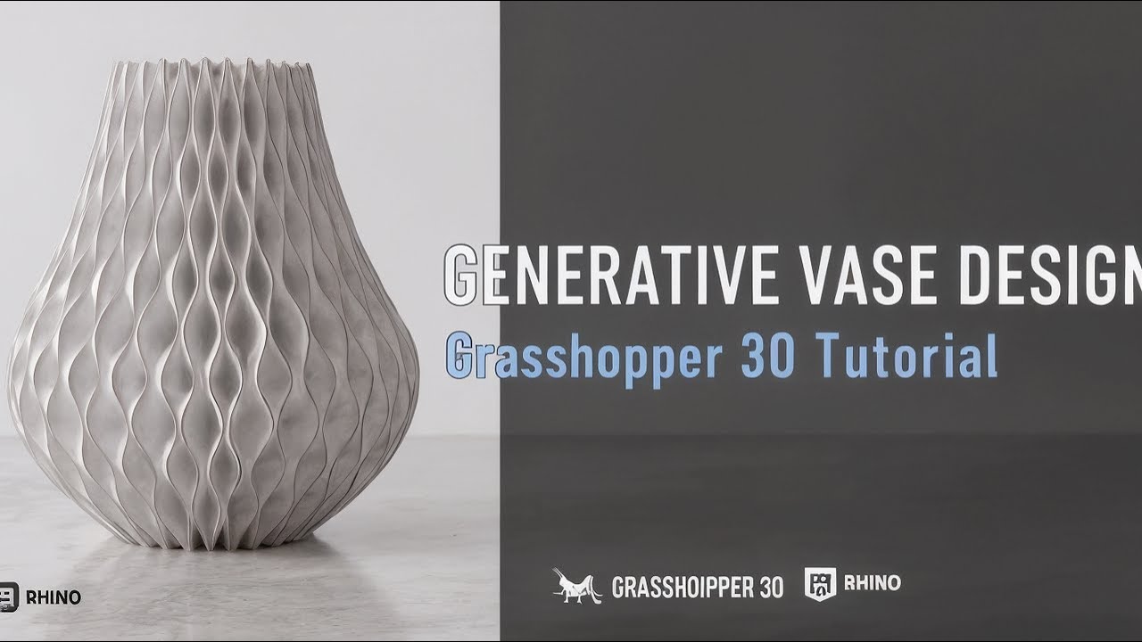 Parametric 3D Printed Vase in Rhino Grasshopper (Surface Morph Workflow) Grasshopper 3D & Rhino Eng