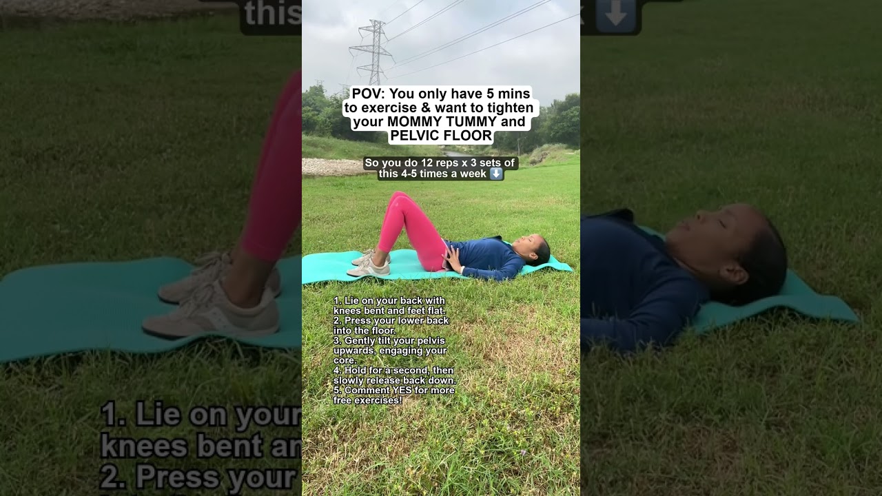 Just doing this exercise 4-5 times a week can help your pelvic floor and core feel stronger! 💪