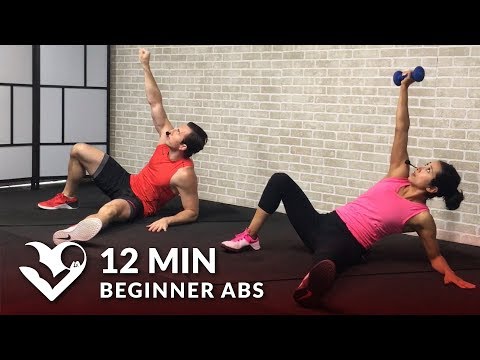 12 Min Beginner Ab Workout for Women & Men - Easy Abs Workout for Beginners at Home