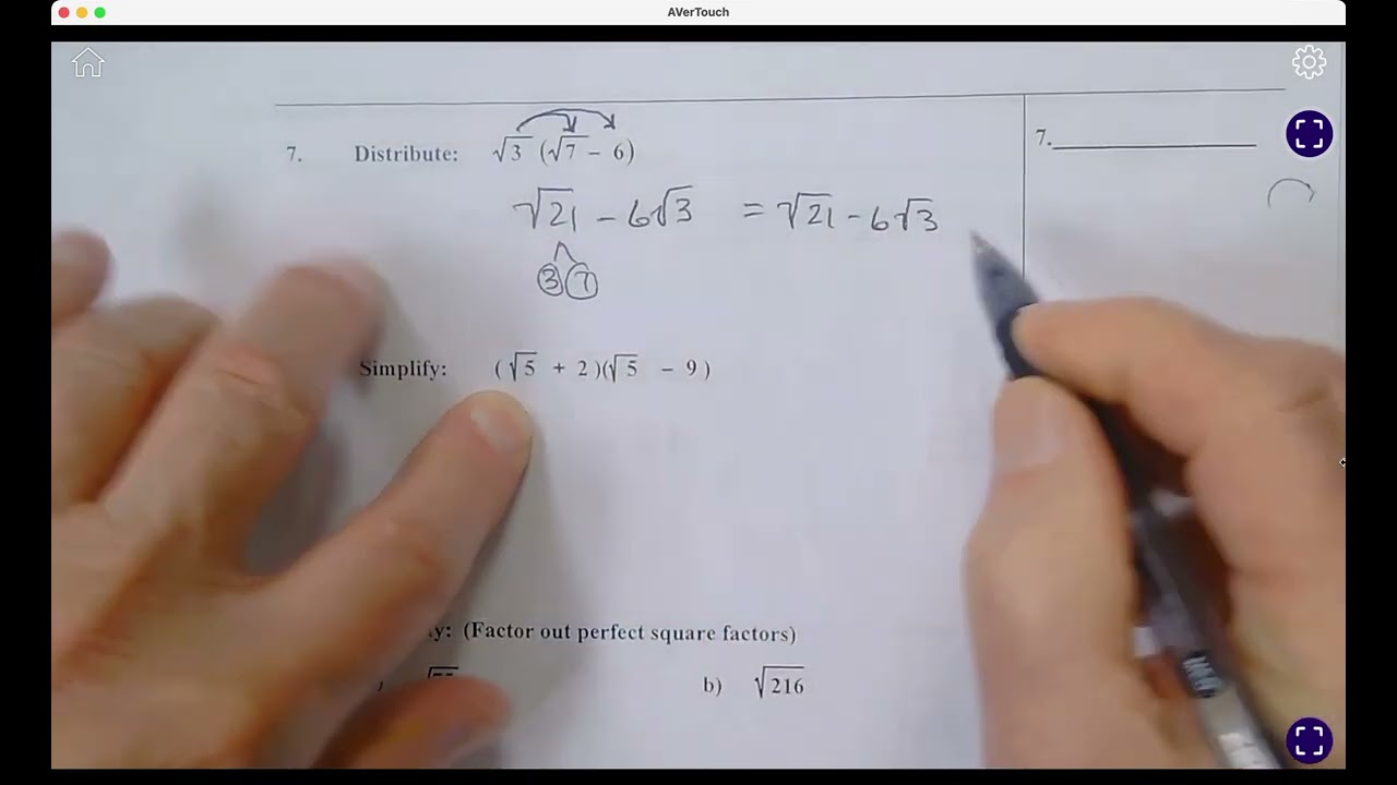 Square Roots Practice Worksheet Answer Key