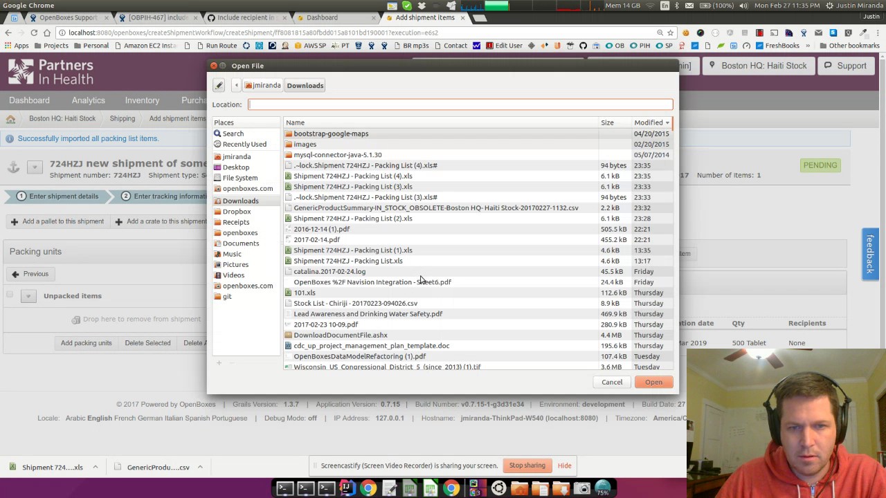 OpenBoxes - Import Shipment Items