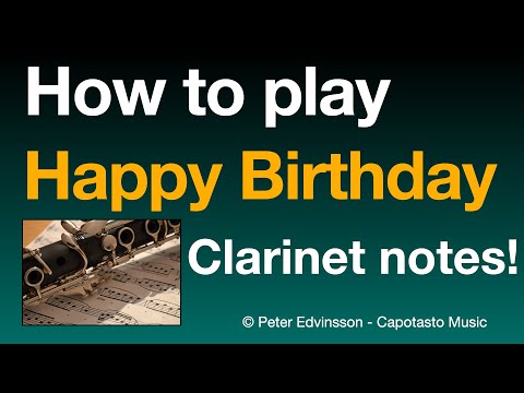 Easy clarinet sheet music for beginners - Happy Birthday (Free PDF!)