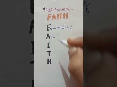 full form of "Faith"...#creativefreedom ❤️