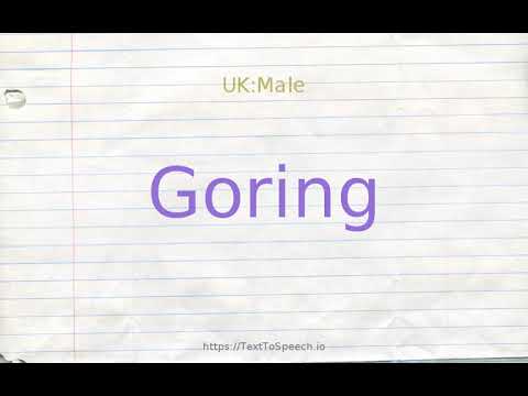 How to pronounce goring