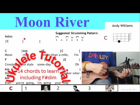 Moon River - Andy Williams - How To Play On Ukulele (with Closed Captions and Subtitles) @TeacherBob