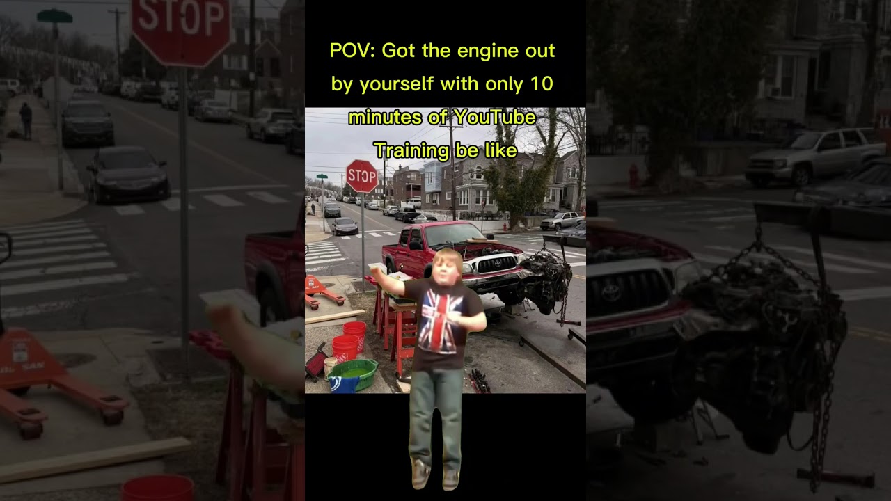 POV: Got the engine out by yourself with only 10 minutes of YouTube Training be like