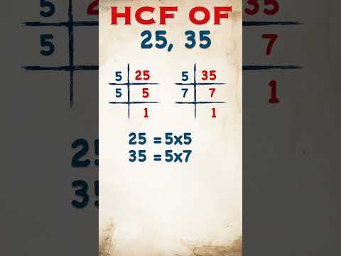 HCF of 25 & 35 / #shorts #short #hcf #viral #trending #hcf_lcm Public Maths #publicmaths