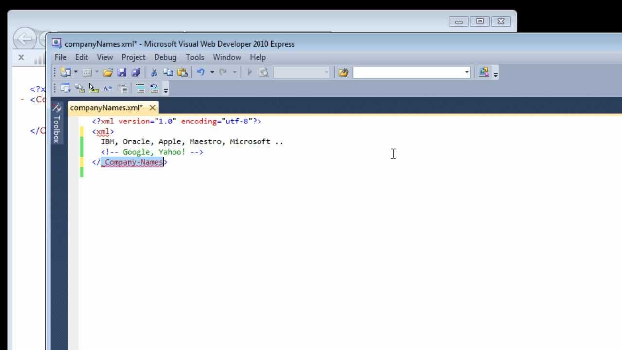 Basic XML: Starting With Root Tag