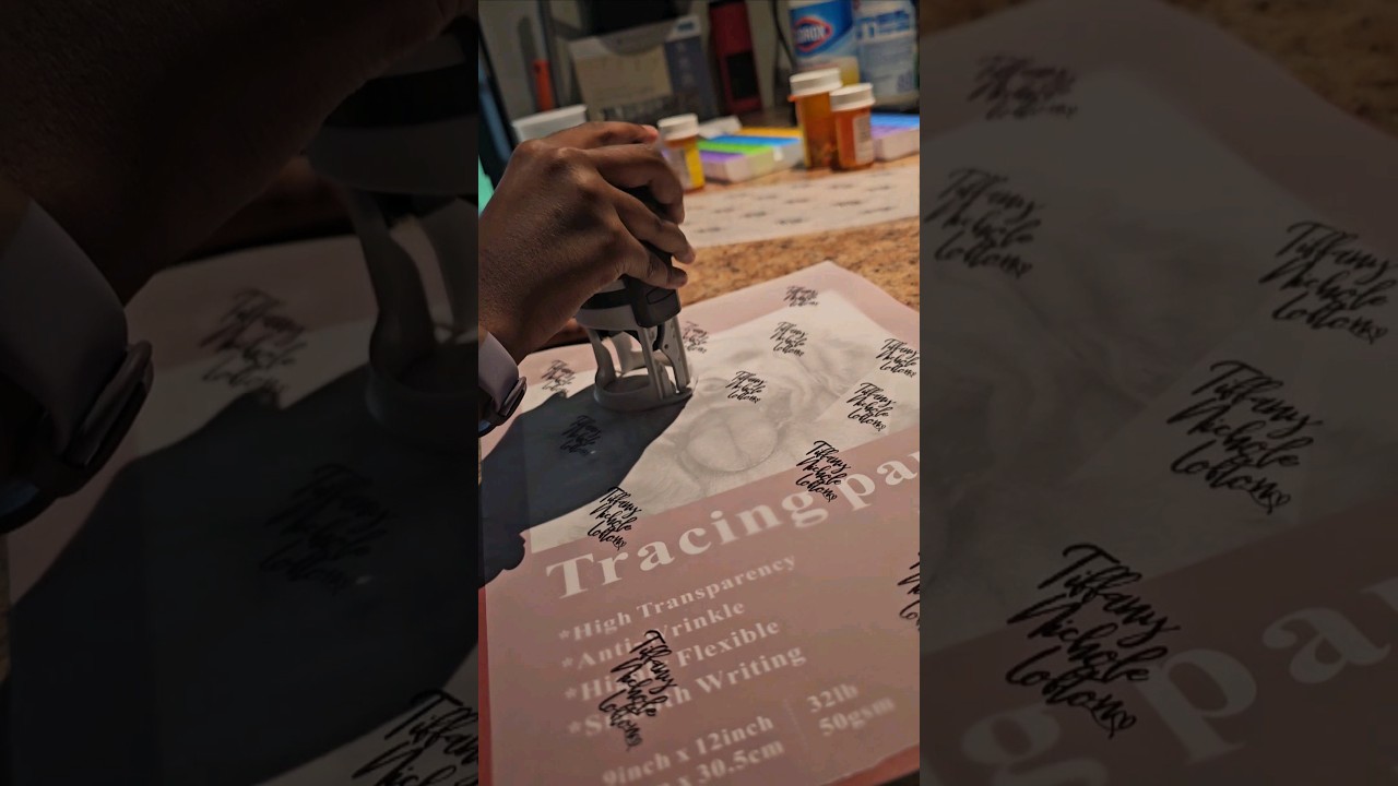 How We Create Our Custom Logo on Tracing Paper Like Tissue Paper #shorts #diy