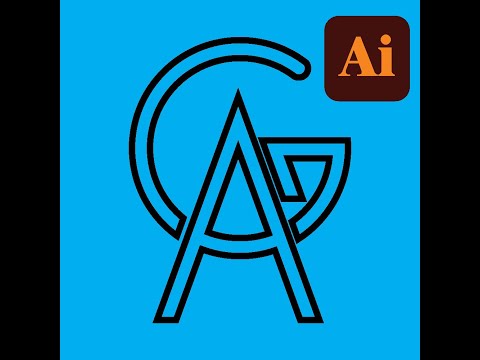 Create a Custom Letter GA Logo Design in Adobe Illustrator #shots #illustratortutorial#illustrator