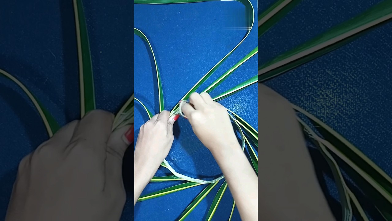 How to make coconut palm laft hat/basket making at home #artandcraft #viralvideo #shorts