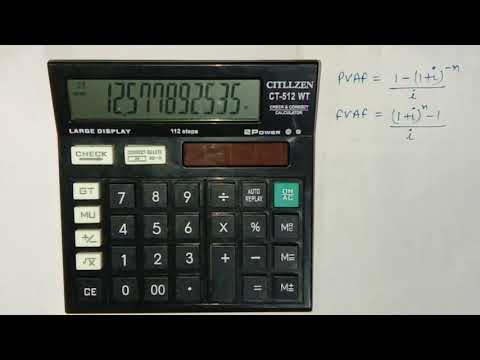 Present Value Annuity Factor (PVAF) & Future Value Annuity Factor (FVAF) using Calculator
