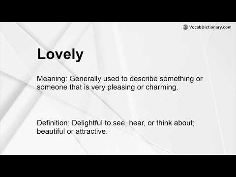 Lovely Meaning