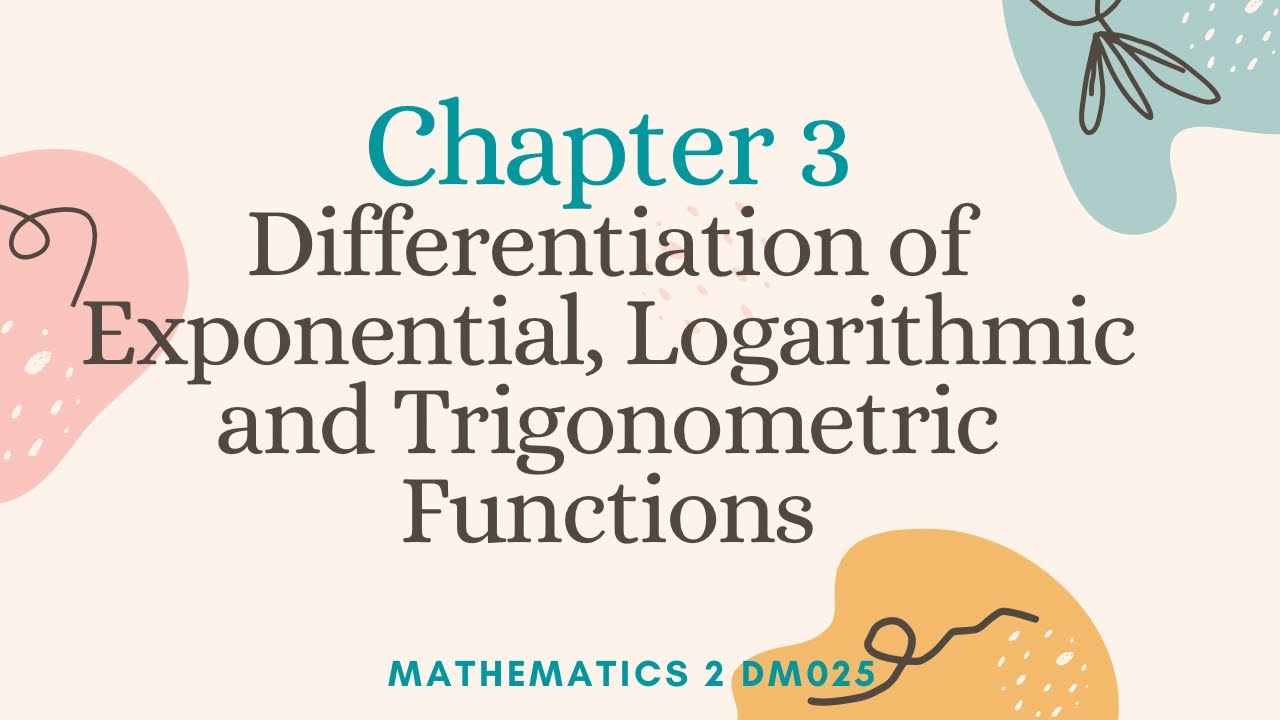 (2/3) Chapter 3 | 3.2 Differentiation of Logarithmic Functions