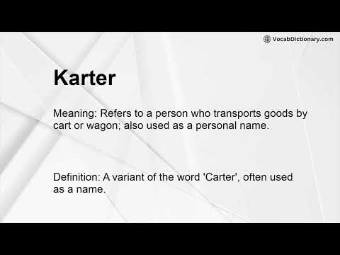 Karter Meaning