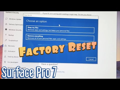 Surface Pro 7: How to Factory Reset Back to Factory Default Settings as if Brand New