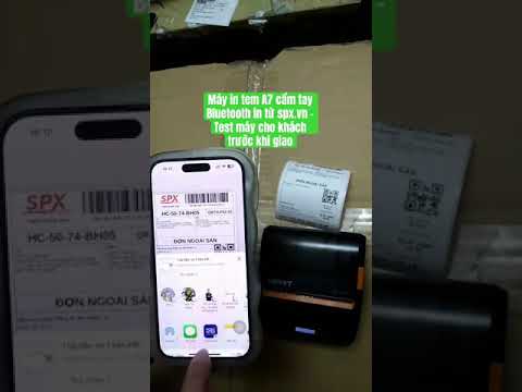 Máy in tem cầm tay Bluetooth in từ spx.vn - máy in shopee ngoài sàn a7 HM-A300E A7