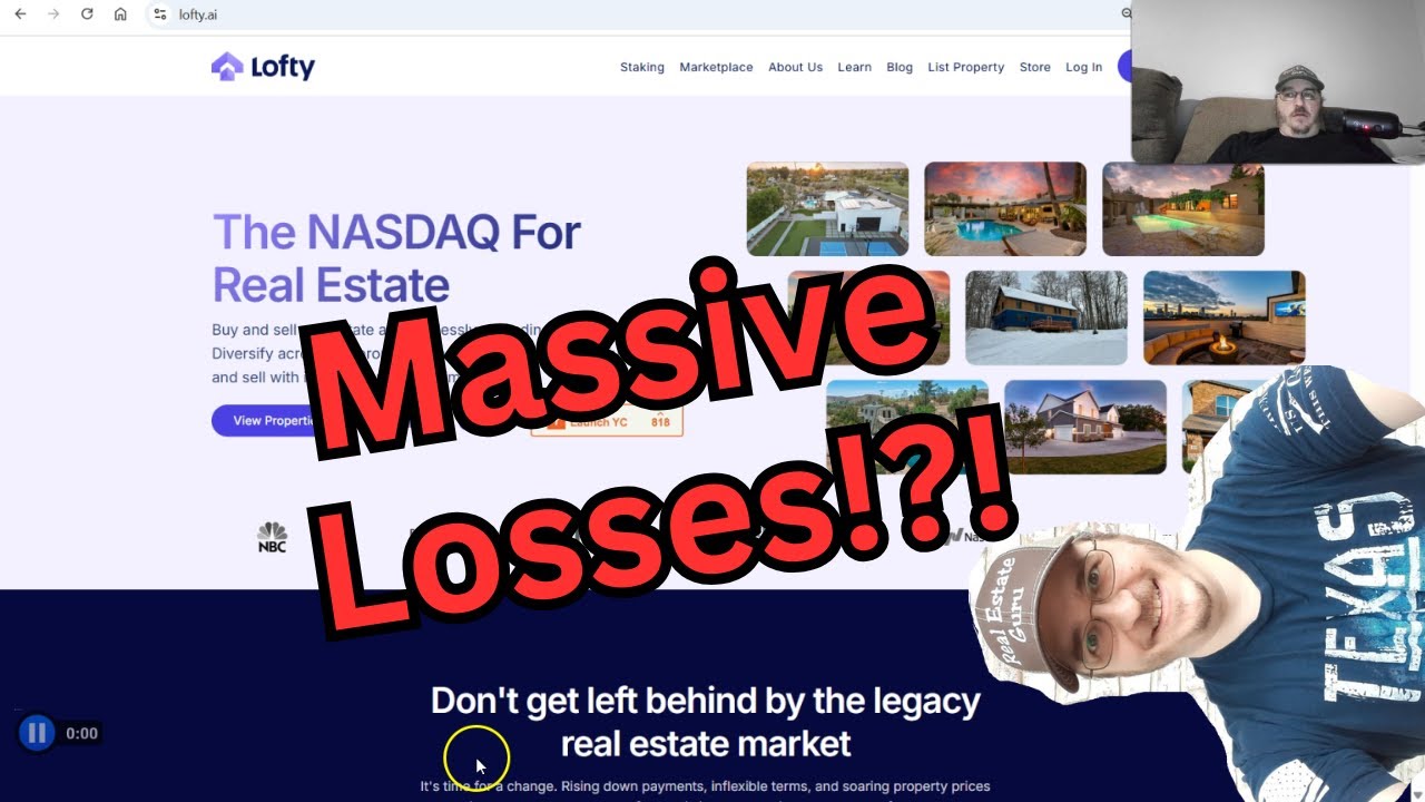 Losing Money on Lofty.AI - Investing in Fractional Real Estate Online - Redeemed Tokens for a Loss!