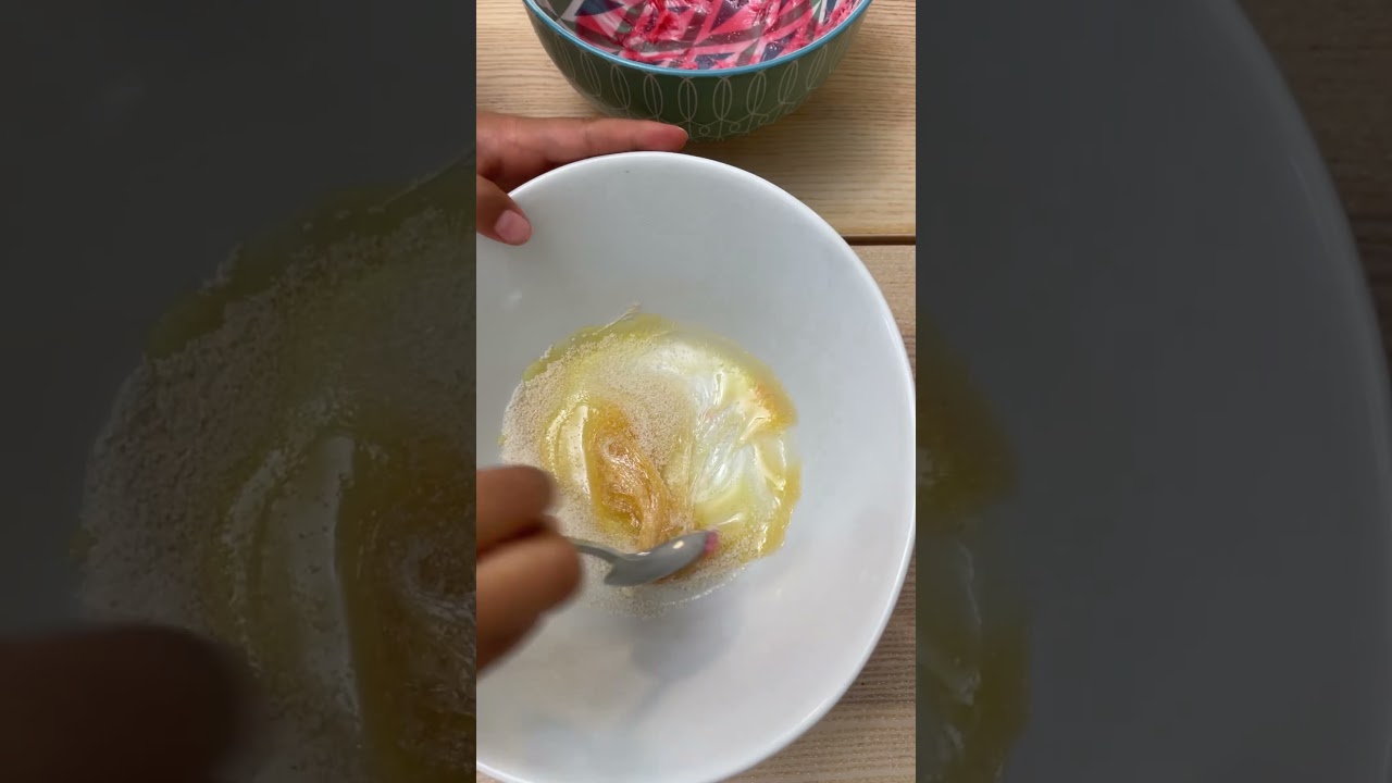 Edible slime: first add gummy bears and put in the microwave for 30sec add sugar and mix it up