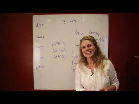 Lesson 21 How to Teach Grammar: Adding Suffixes to Words That End with ce
