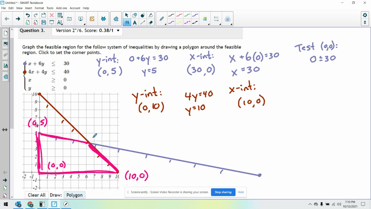 MAT106: Chapter 2 - Finding Feasible Region Polygon