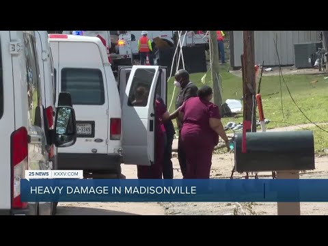 Over 40 homes and businesses impacted by Madisonville tornado