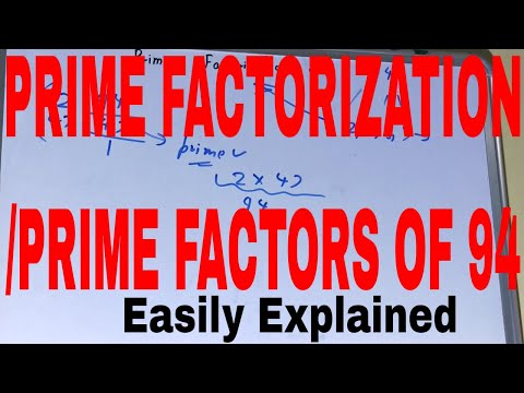 Prime factorization of 94|Prime factors of 94|Write prime factorization of 94|94 prime factors