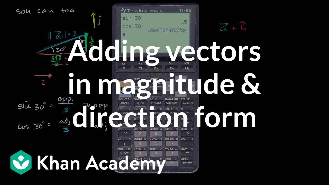 Breaking down vectors into components | Vectors | Precalculus | Khan Academy