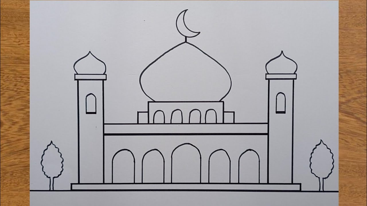 How to Draw an Easy Mosque