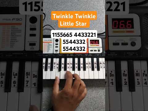 Twinkle Twinkle Little Star Tutorial on Yamaha PSS-F30 #tutorial #shorts