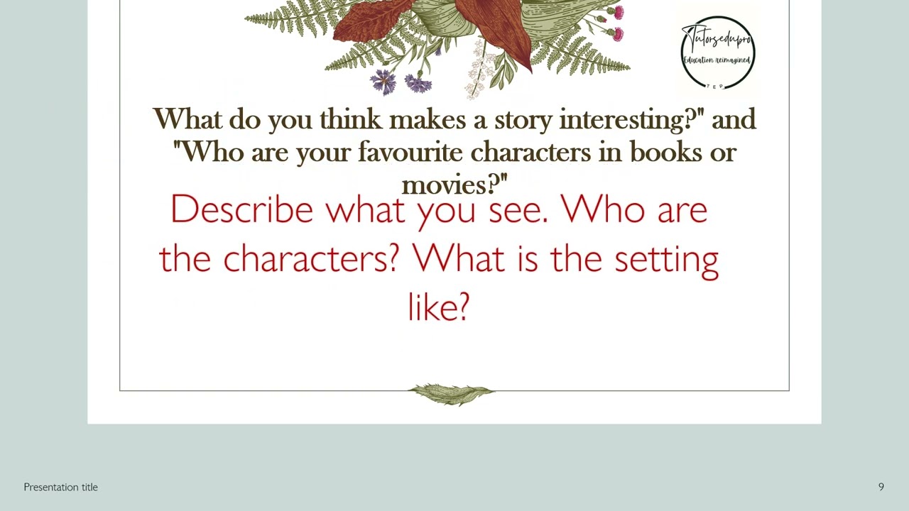 Creative Writing Lesson   Year 3
