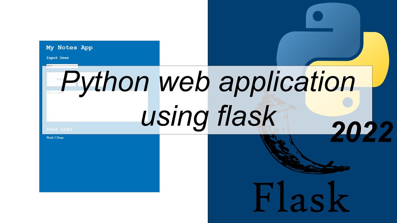 How to do Python flask web development | Notes Taking App