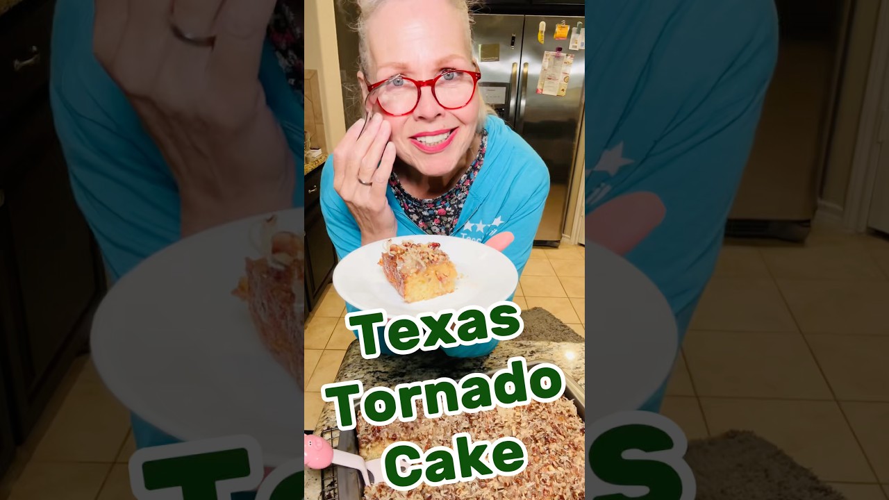 Texas Tornado Cake! #1950s #easyrecipe #baking #makethat #shorts #cake #vintagerecipes