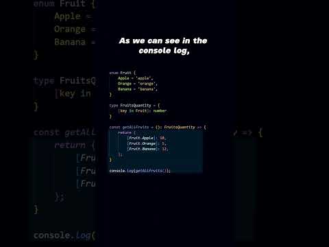 TypeScript Dynamic Keys With Enums #typescript #javascript #engineering #programming #tutorial