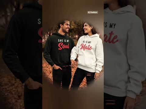 Couple matching Hoodies 2023, #combination Couple dress//IQ Fashion// #clothingdesign