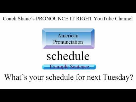 How to pronounce SCHEDULE - American Pronunciation for ESL Students